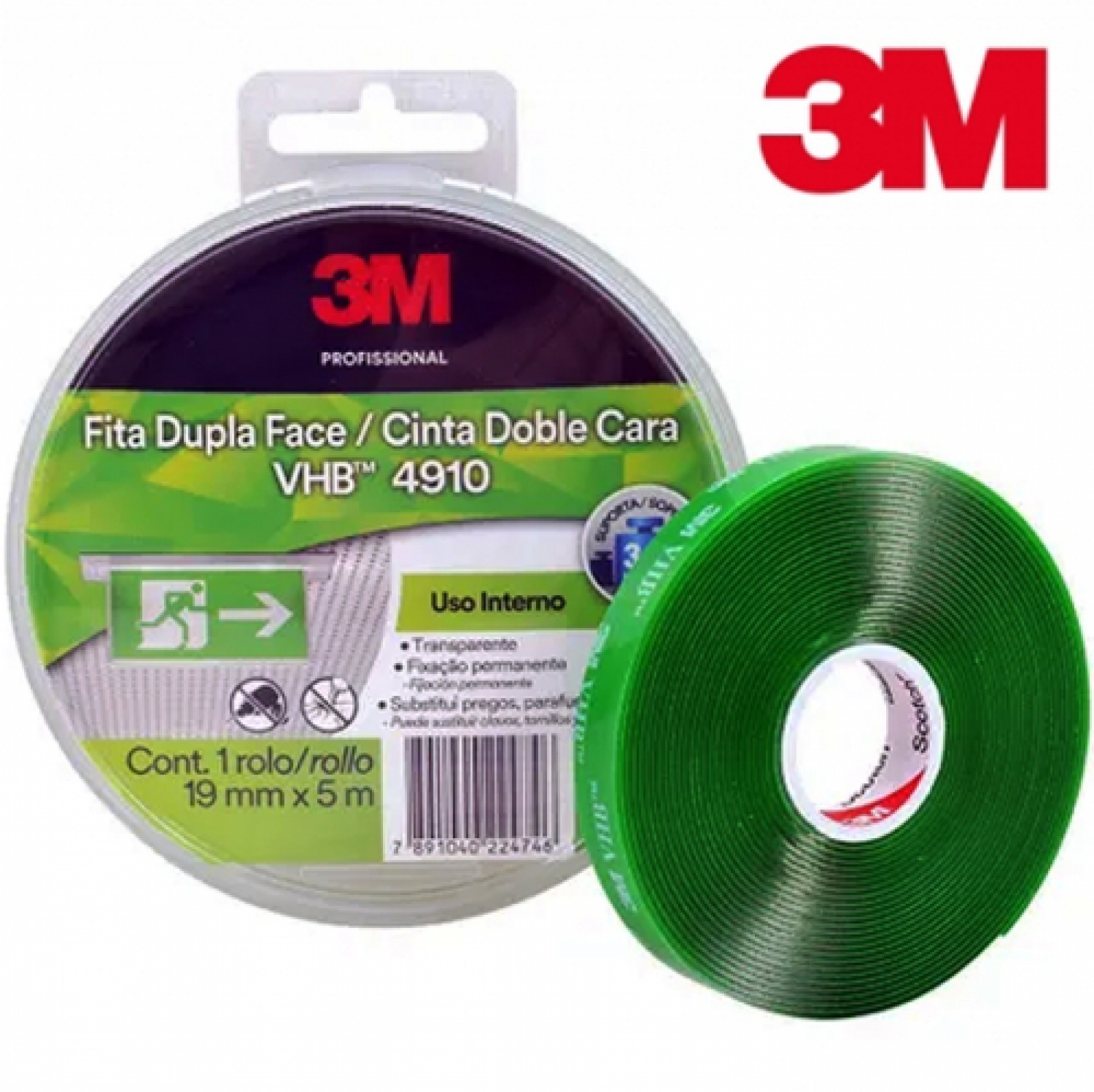 Abrasivos Industriales - Cinta Doble Faz Extra Fuerte VHB 4910 3M